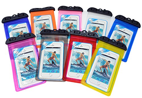 Adoretex Sport Waterproof Case Cell Phone Pouch Dry Bag Pocket with Armband, 6"(WP-04) - Rose