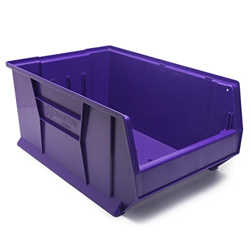 YumJunkie Purple Plastic Storage Container - Stack and Lock Stacking Bins - Toy & Tool Industrial Storage Container