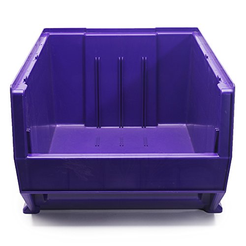 YumJunkie Purple Plastic Storage Container - Stack and Lock Stacking Bins - Toy & Tool Industrial Storage Container