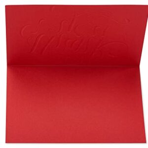 Papyrus Blank Holiday Thank You Cards Boxed with Envelopes, Blank Red and Gold (12-Count)