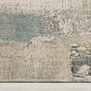 Ladole Rugs Indoor Outdoor Area Rug Living Room Bedroom Entrance Hallway Carpet in Beige Cream 5x8 (5'3" x 7'5" 160cm x 230cm)