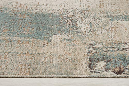 Ladole Rugs Indoor Outdoor Area Rug Living Room Bedroom Entrance Hallway Carpet in Beige Cream 5x8 (5'3" x 7'5" 160cm x 230cm)