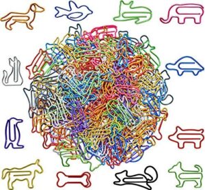 cute small paper clips assorted colors - 120 counts funny paper clips bookmarks planner clips - fun office supplies gifts for women men coworkers