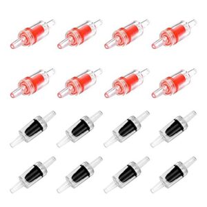 bornfeel plastic one way non-return check valves 16pcs aquarium air pump accessories for fish tank air line tube tubing hose pipe fitting clear