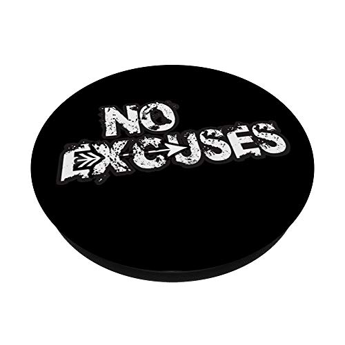 Cross Country Runner No Excuses, Black PopSockets PopGrip: Swappable Grip for Phones & Tablets