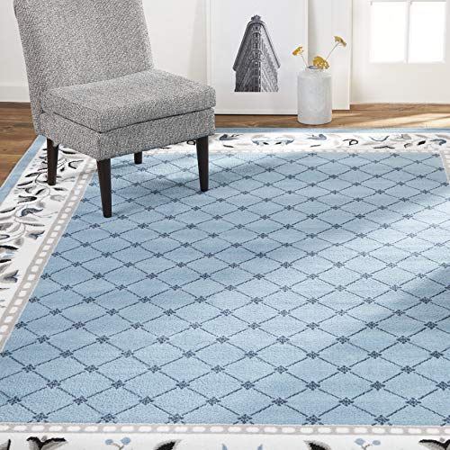 Home Dynamix 7015-327 Lyndhurst Sheraton Area Rug, rectangle, Light Blue