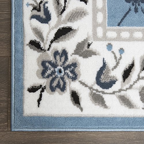 Home Dynamix 7015-327 Lyndhurst Sheraton Area Rug, rectangle, Light Blue