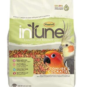 Higgins Intune Natural Conure and Cockatiel Bird Food 2. lb