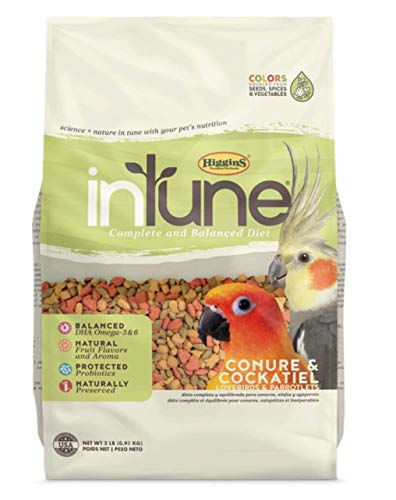 Higgins Intune Natural Conure and Cockatiel Bird Food 2. lb