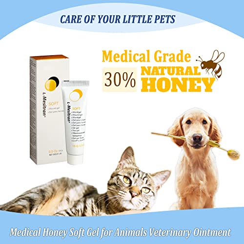 Wound Care for Dogs, Cats & Horses by L-mesitran. Medical Honey Soft Gel for Animals Veterinary Ointment with Anti-inflammatory Properties First Aid for Cuts, Scrapes and Bites 0.5oz (15g) Hope Series