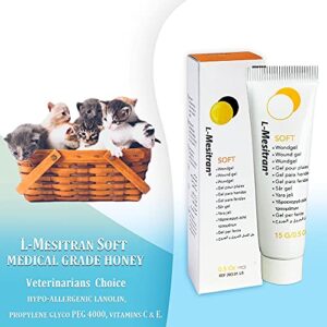 Wound Care for Dogs, Cats & Horses by L-mesitran. Medical Honey Soft Gel for Animals Veterinary Ointment with Anti-inflammatory Properties First Aid for Cuts, Scrapes and Bites 0.5oz (15g) Hope Series