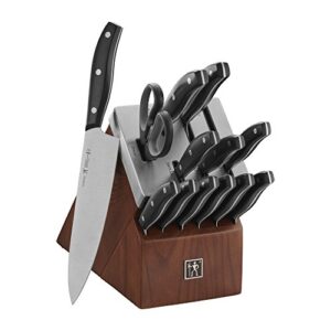 henckels definition self-sharpening knife block set, 14-pc, black/stainless steel