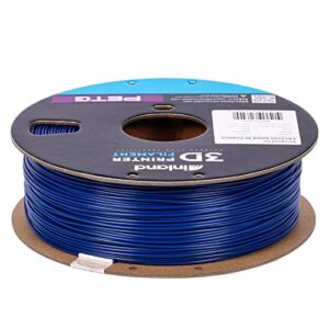 Inland 1.75mm Blue PETG 3D Printer Filament, Dimensional Accuracy +/- 0.03 mm - 1kg Cardboard Spool (2.2 lbs) - 3D Printing PETG Filament