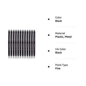 Uni-Ball AIR Micro - 0.5mm Fine Rollerball - Pack of 12 - Black