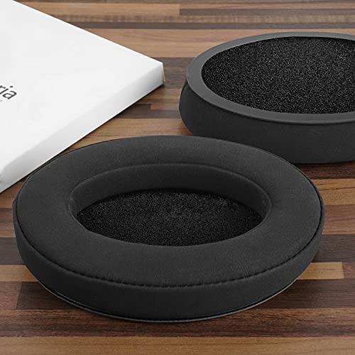 Geekria Comfort Velour Replacement Ear Pads for Sennheiser HD380, HD380 Pro, PXC350, PC350, PC350 SE, PXE350, HME95, HMEC250 Headphones Ear Cushions, Headset Earpads, Ear Cups Repair Parts (Black)