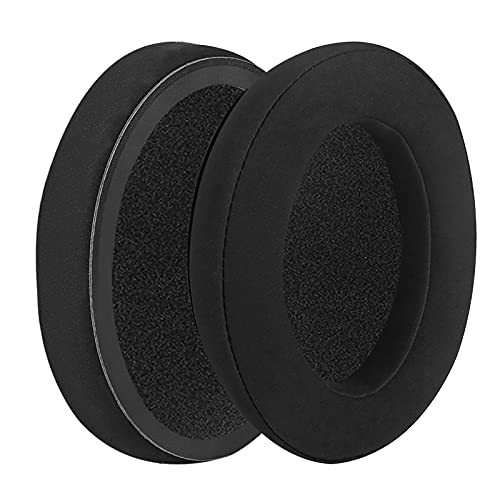 Geekria Comfort Velour Replacement Ear Pads for Sennheiser HD380, HD380 Pro, PXC350, PC350, PC350 SE, PXE350, HME95, HMEC250 Headphones Ear Cushions, Headset Earpads, Ear Cups Repair Parts (Black)