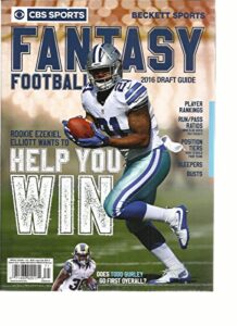 cbs sports beckett sports fantasy football, 2016 draft guide summer, 2016