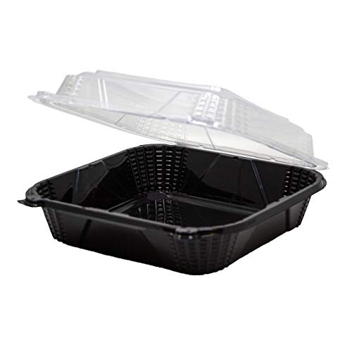 Genpak ProView Large 9" Hinged Take-Out Container | Microwave Safe, BPA Free | Case Count 150