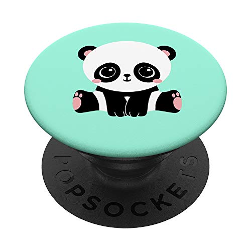 Cute Kawaii Baby Panda Pop Socket Mint Green Animal Lover PopSockets PopGrip: Swappable Grip for Phones & Tablets