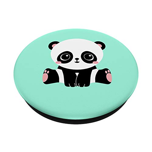 Cute Kawaii Baby Panda Pop Socket Mint Green Animal Lover PopSockets PopGrip: Swappable Grip for Phones & Tablets