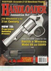 rifle's hand loader ammunition reloading journal december/january, 2015