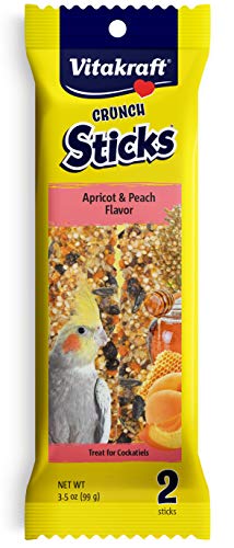 Vitakraft Cockatiel Treat Sticks - Apricot And Peach - 3.5Oz