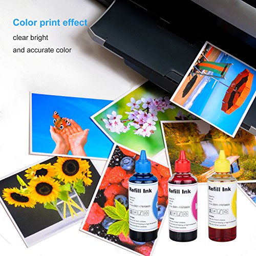 Inkjet Printer Refill Ink Dye Bottles Kit for LC201 LC203 LC101 LC103 LC20E LC209 Refillable Ink Cartridges or CISS, for MFC-J5520DW, MFC-J6520DW, MFC-J475DW, MFC-J4320DW, MFC-J485DW, MFC-J775DW