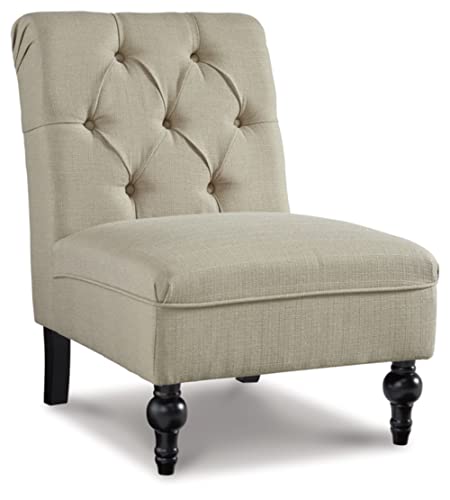 Signature Design by Ashley Degas 16.38" Tufted Armless Accent Chair, Beige