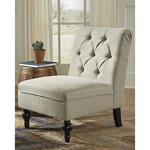 Signature Design by Ashley Degas 16.38" Tufted Armless Accent Chair, Beige