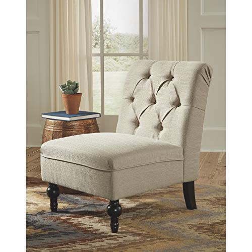 Signature Design by Ashley Degas 16.38" Tufted Armless Accent Chair, Beige