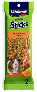 vitakraft guinea pig treat stick - apple and orange - 3.5oz