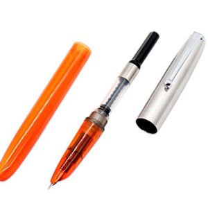 5 PCS Jinhao 51A Plastic Fountain Pen Set, Transparent, Diversity Color(Blue, Green, Grey, Orange, Red)