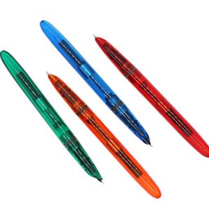 5 PCS Jinhao 51A Plastic Fountain Pen Set, Transparent, Diversity Color(Blue, Green, Grey, Orange, Red)