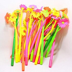 WIN-MARKET Fashion Cute Colorful Cute Kawaii Lovely Flower Flora Leaf Gel Ball Pen Office School Supply Stationery (8PCS)