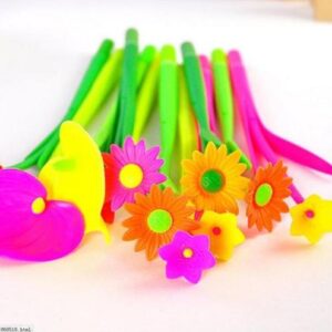 WIN-MARKET Fashion Cute Colorful Cute Kawaii Lovely Flower Flora Leaf Gel Ball Pen Office School Supply Stationery (8PCS)