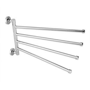 Asixx Towel Rack, Towel Rack, Wall Mounted Rotating Towel Holder with 4 Swivel Bars for Home Kitchen Bathroom