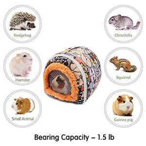 KAMEIOU Portable Small Animals Hedgehog Hamster Carrier Bag Case with Detachable Strap Zipper Breathable Small Guinea Pig Rat Chinchillas Hamster Hedgehog Carrier Pounch Bag for Small Animal Carriers