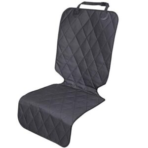 vivaglory dog front seat cover with no-skirt design, 4 layers quilted & durable 600d oxford seat protector against fur & dirt,dog car seat cover with anti-slip backing for most cars, suvs & mpvs,black