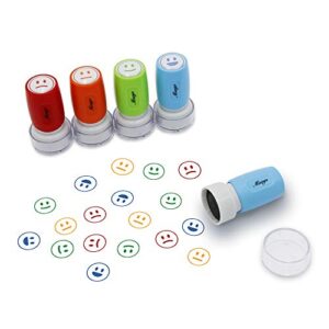 Miseyo Pre-Ink Teacher Stamp Set - 4 Color Mood Expressions