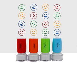 Miseyo Pre-Ink Teacher Stamp Set - 4 Color Mood Expressions