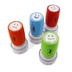 Miseyo Pre-Ink Teacher Stamp Set - 4 Color Mood Expressions