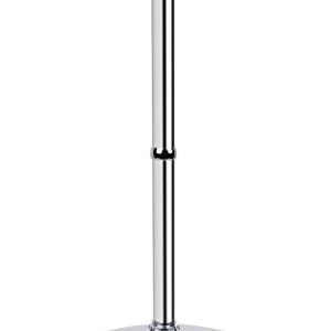 Leopard MDF Round Top Not Adjustable (41 INCHES Height) Bar Table, Pub Table with Silver Leg and Base (White)