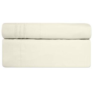 King Size Sheets - Breathable Luxury Bed Sheets with Full Elastic & Secure Corner Straps Built In - 1800 Supreme Collection Extra Soft Deep Pocket Bedding Set, Sheet Set, King, Ivory