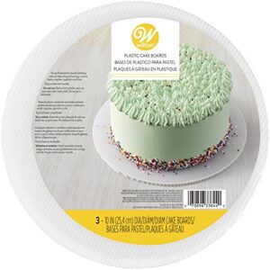 wilton 2104-3844 cake board, 25.4x1.5x25.4, white