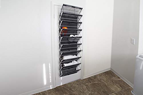 Supermoon RMD-10LN-WH 10 Tier Closet Space Saving Vertical Over the Door Organizer for Shoes, Pantry/Kitchen Necessities, and Bathroom Essentials