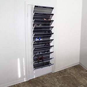 Supermoon RMD-10LN-WH 10 Tier Closet Space Saving Vertical Over the Door Organizer for Shoes, Pantry/Kitchen Necessities, and Bathroom Essentials