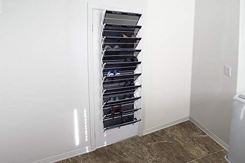 Supermoon RMD-10LN-WH 10 Tier Closet Space Saving Vertical Over the Door Organizer for Shoes, Pantry/Kitchen Necessities, and Bathroom Essentials