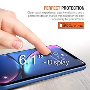 Trianium Tempered Glass Screen Protector Designed for Apple iPhone 11 (2019) / iPhone XR (2018), 3 Pack HD 0.25mm Glass 9H Film (w/Alignment Case Tool included)