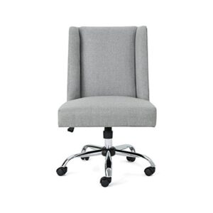 Great Deal Furniture Tucker Traditional Home Office Chair, Gray and Chrome