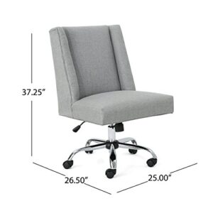 Great Deal Furniture Tucker Traditional Home Office Chair, Gray and Chrome